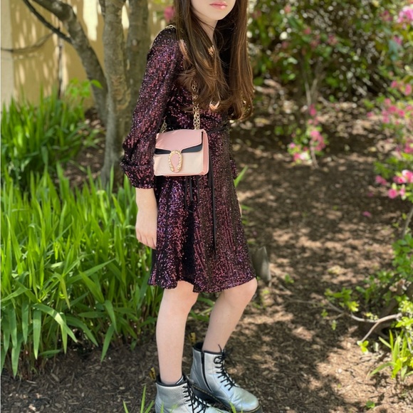 Milly | Dresses | Milly Minis Sequin Wrap Dress Girls 78 | Poshmark